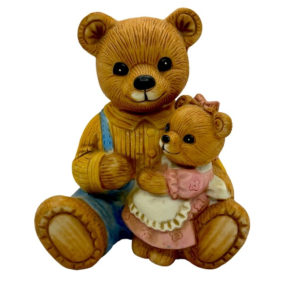 Homco | Art | Homco Papa Bear With Baby Girl Figurine Vintage Porcelain ...